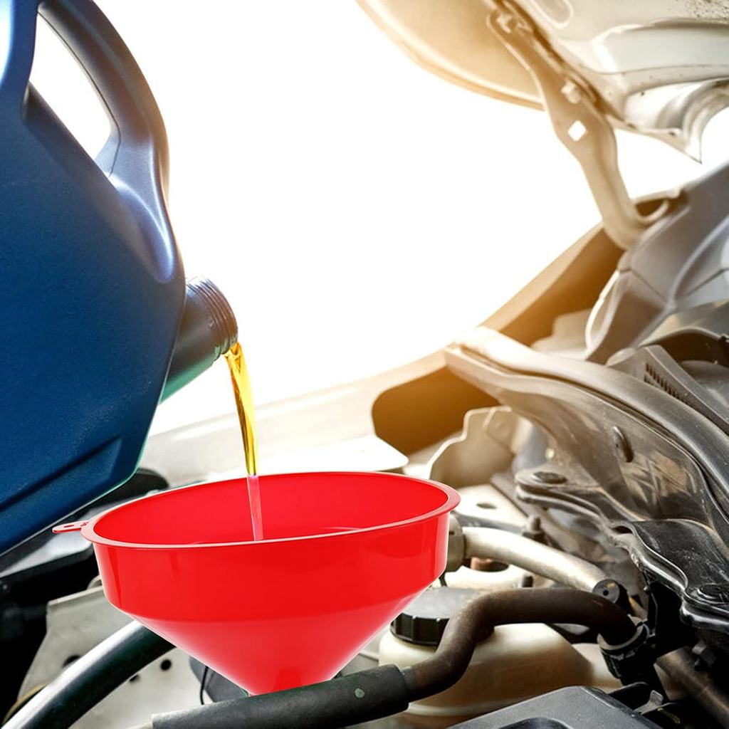 10Pcs Plastic Funnel Set, 6.3 Inch Wide Mouth Oil Funnels All Purpose ...