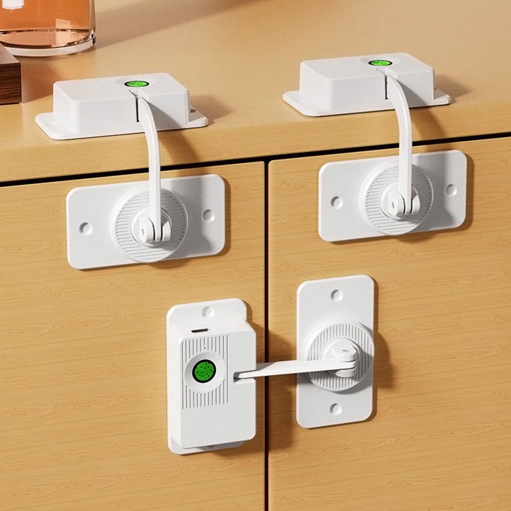 Fingerprint Drawer Lock Child Protection Lock Punch-Free Smart ...
