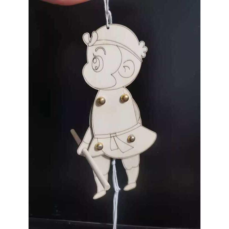 Pull String Clown Puppet with Movable Joints Hand-Controlled Sun Wukong ...