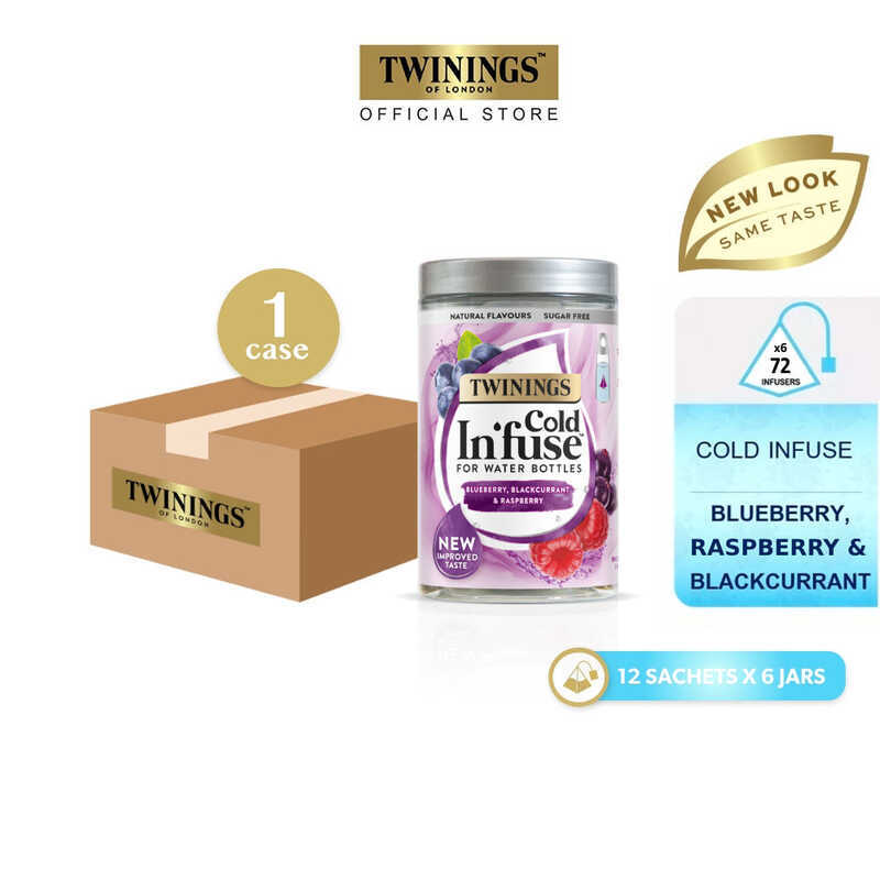 Twinings Cold Infuse Blueberry, Blackcurrant & Raspberry Jar 12S Set Of ...