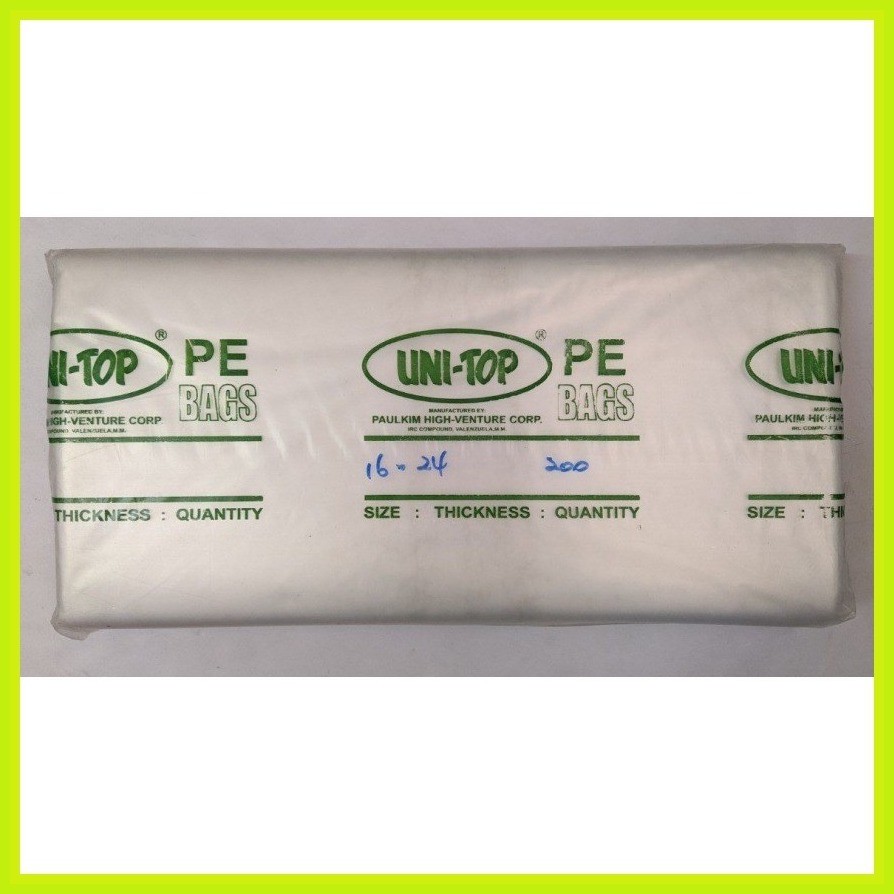 16x24 02 PE plastic UNITOP 200pcs | Shopee Philippines