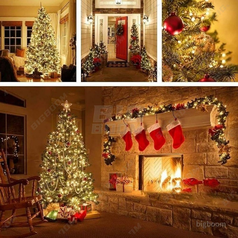 【3 Color USB 5/10/20M】Christmas Tree Light String Led Star Decoration ...