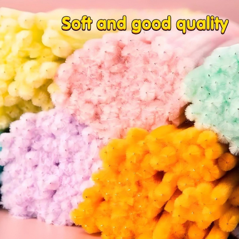 Fuzzy Wire 100pcs Set Florist Haven Fuzzy Wire Chenille Stem Merry ...