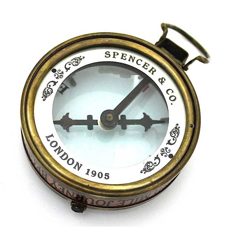 Premium Solid Brass Map Reading Compass With Glass Display In Elegant ...