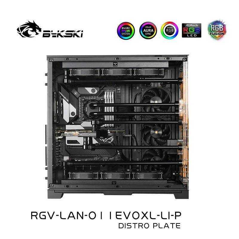 X BYKSKI Distro Plate Kit Acrylic Tank For LIAN LI O11 Evoxl-Li ...