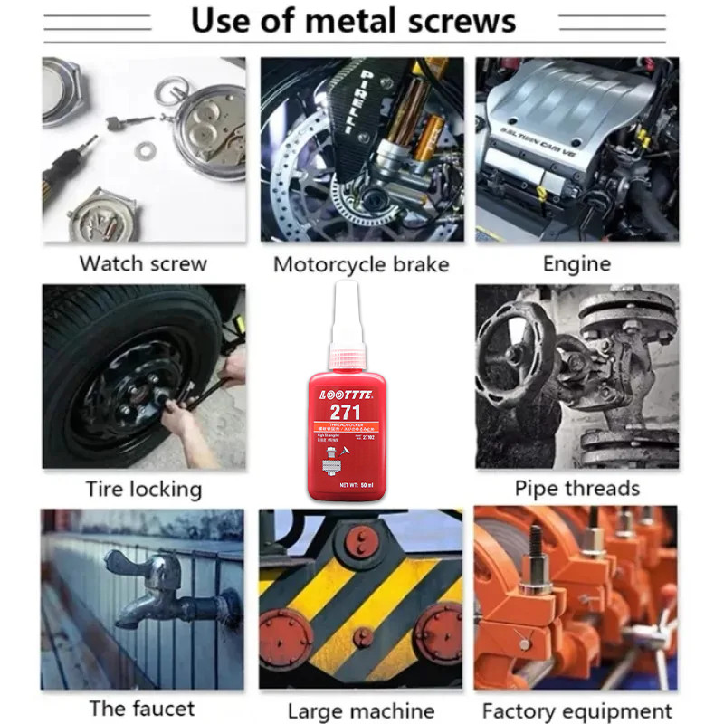 50ml Thread Locker Glue Screw Lock Thread Locking Glue 271 Anaerobic ...