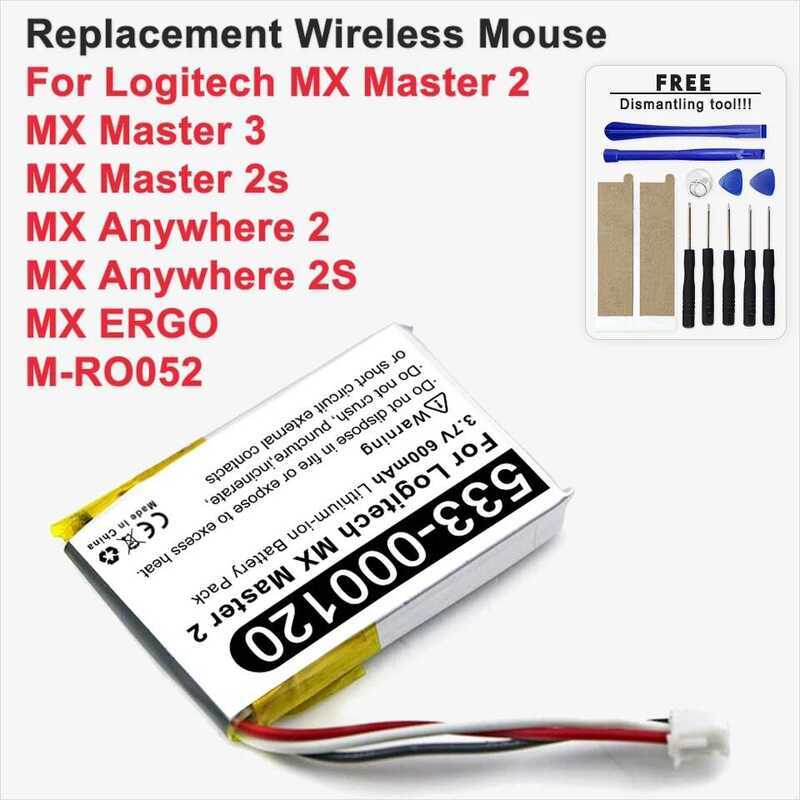 New Replace Mouse Battery For Logitech Master 3 2s Anywhere 2 2S MX ...