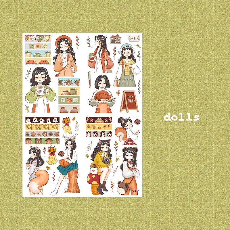 Fluffy tails and Fabulous Fall A5 Kits Sticker Book | CDB003 | Shopee ...