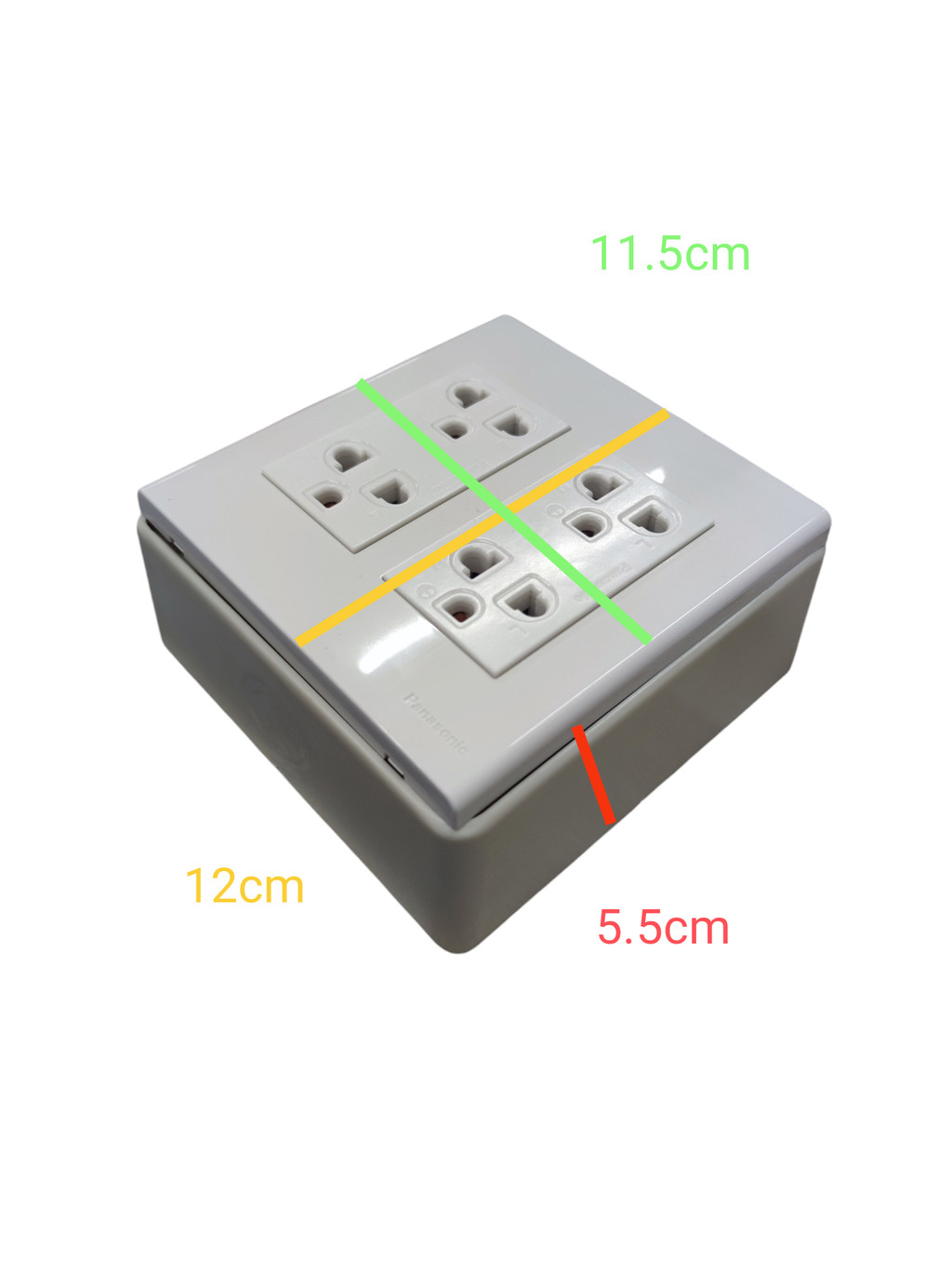 Panasonic 4 Gang Universal Outlet with Ground 16A 250V WEG6806 ...