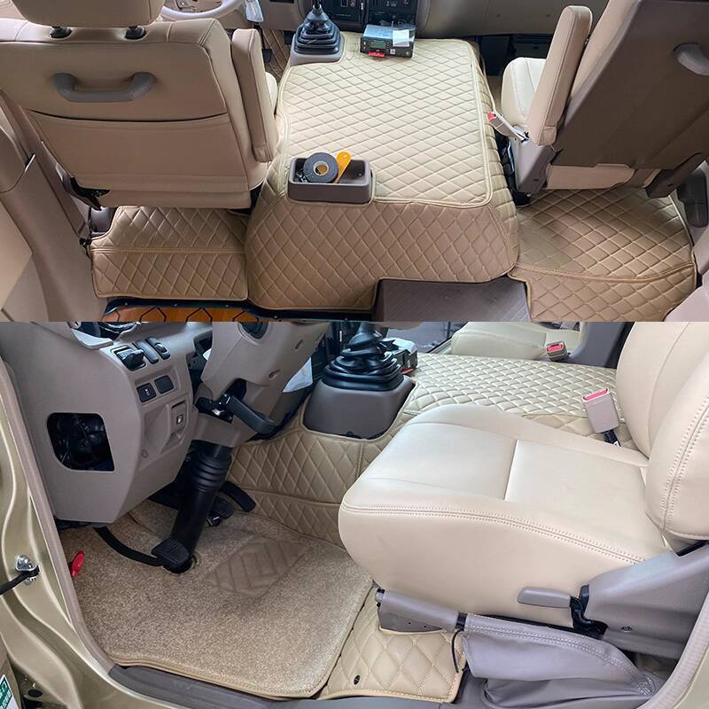 New Toyota Coaster Bus Full Surround Foot Mat Coaster V6 Engine Leather ...