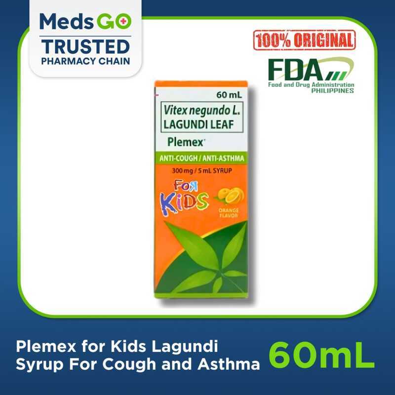 Plemex For Kids Vitex Negundo L. (Lagundi Leaf) 300Mg Syrup 60Ml Orange ...