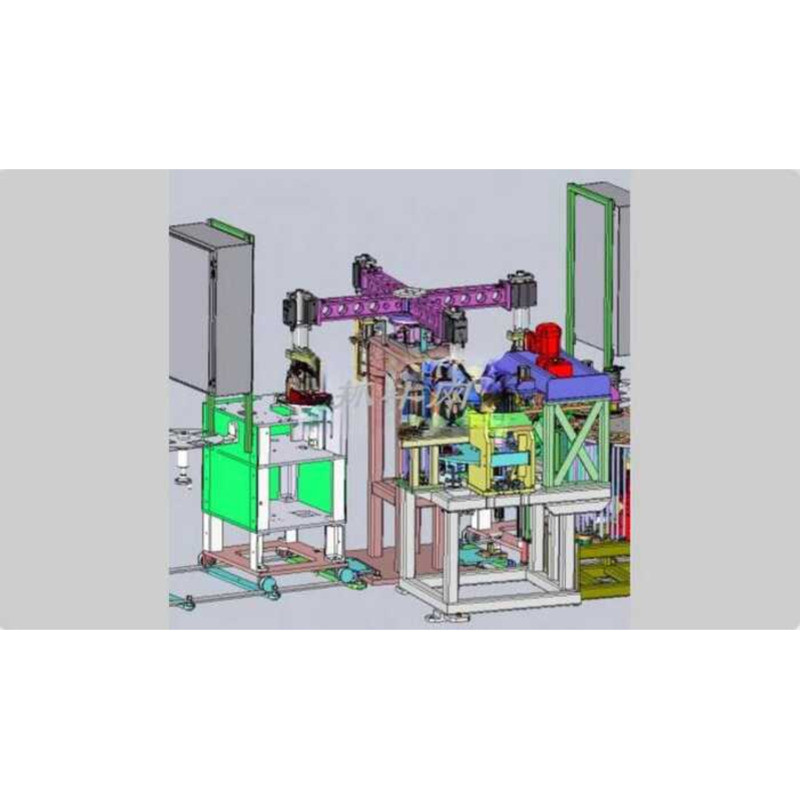 Multi-Station Double Rotary Table Production Assembly Line 3D Drawing ...