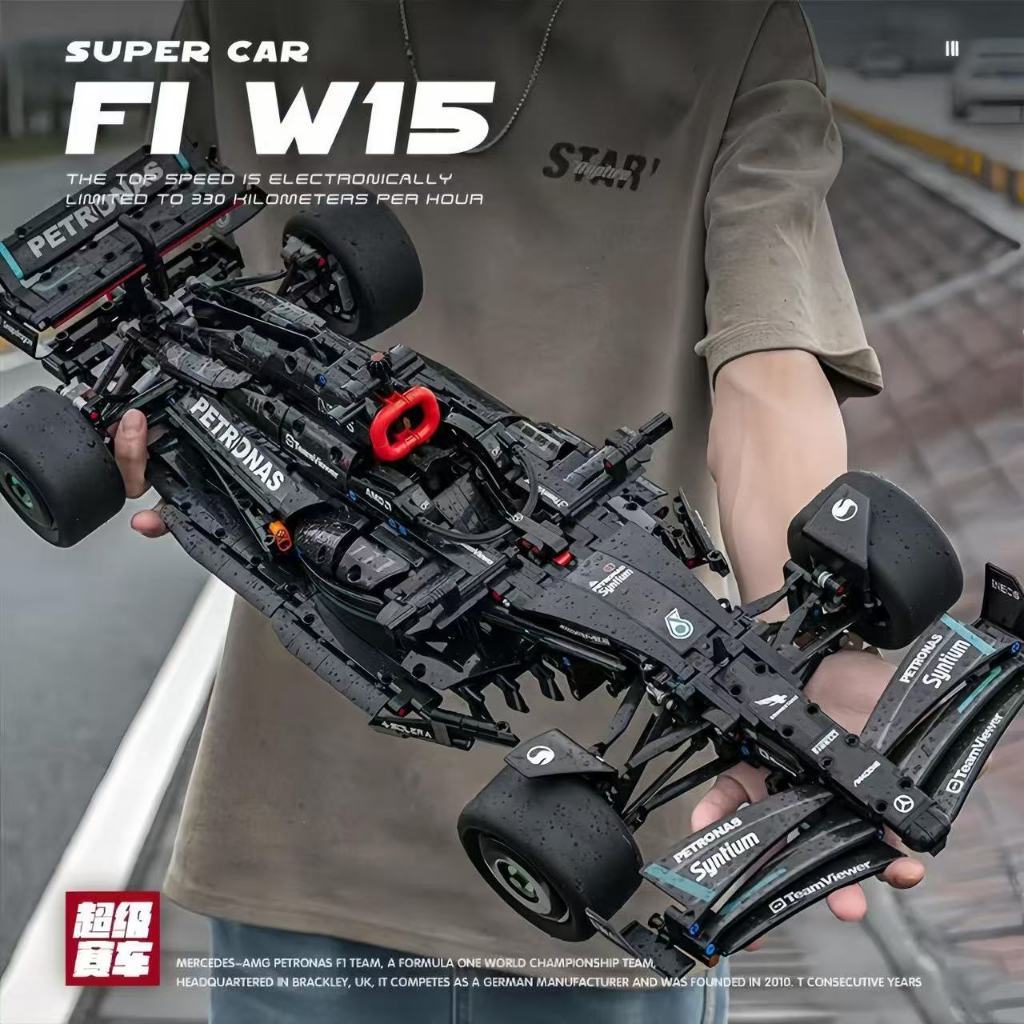 Building blocks Benz Mercedes-AMG F1 1642+pcs Building Blocks Racing ...