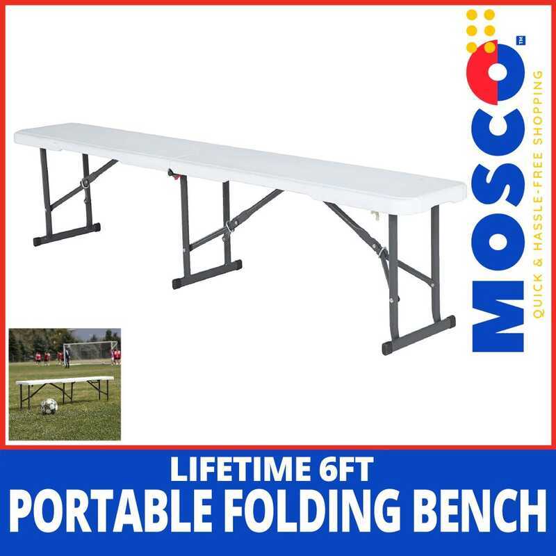 Lifetime Portable Folding Bench, 6-Foot, White Granite Long Chair 91B ...