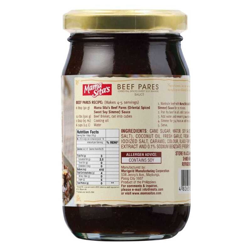 B Mama Sita's Beef Pares Oriental Spiced Sweet Soy Simmer Sauce 255 G ...