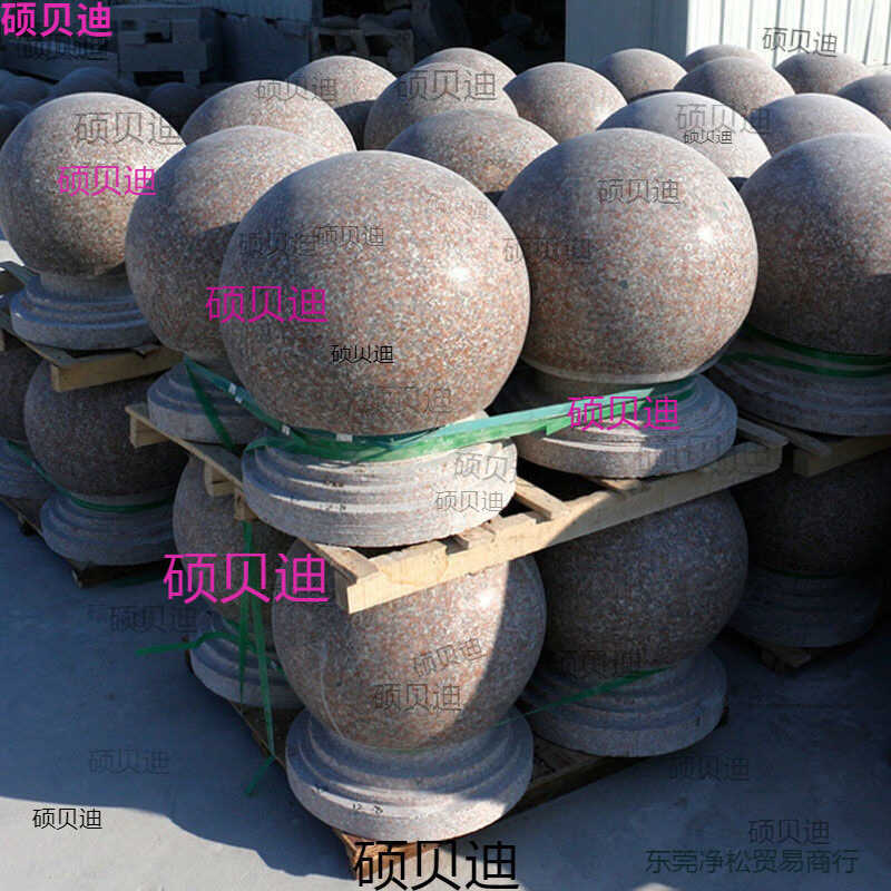 Marble Roadblock Stone Ball, Marble Square Stone Pillar, Granite Stone ...