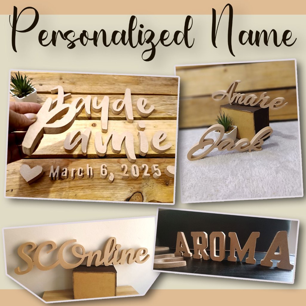 Personalized Custom Wood Cutout Name, Sign, Numbers, Craft, MDF Board ...
