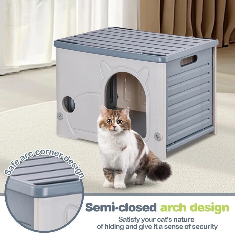 TEEKLAND Portable All Weather Cat House for Indoor Outdoor Use ...