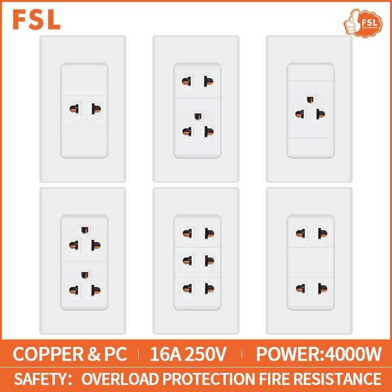 GATE FSL American Series Universal Outlet Panel Aircon Socket Tandem 3 ...
