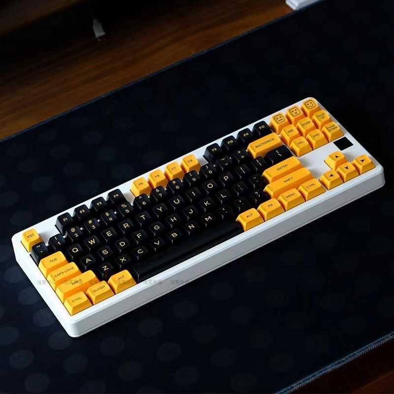 Onlyblack Keycap Gold Keycap PBT Double Shot Keys SA Profile For Cherry ...