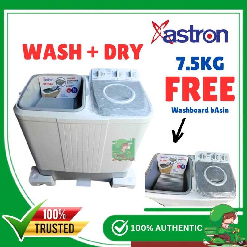 Astron 7.5Kg Aesthetic DT - 7584 Wash + Dry Twin Tub Washing Hine With ...