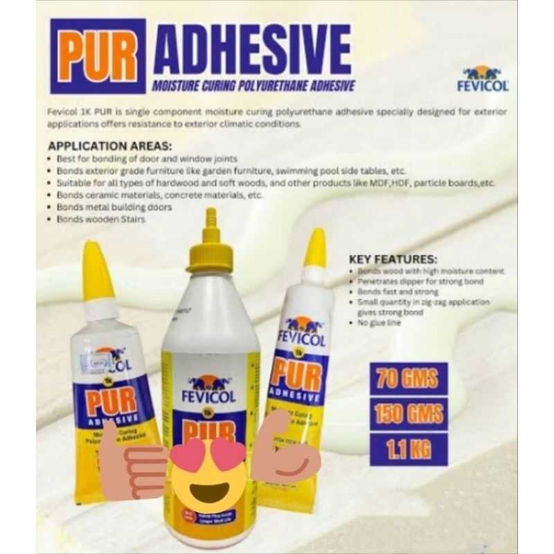 FEVICOL 1K PUR MOISTURE CURING POLYURETHANE ADHESIVE PANDIKIT SA Kahoy ...