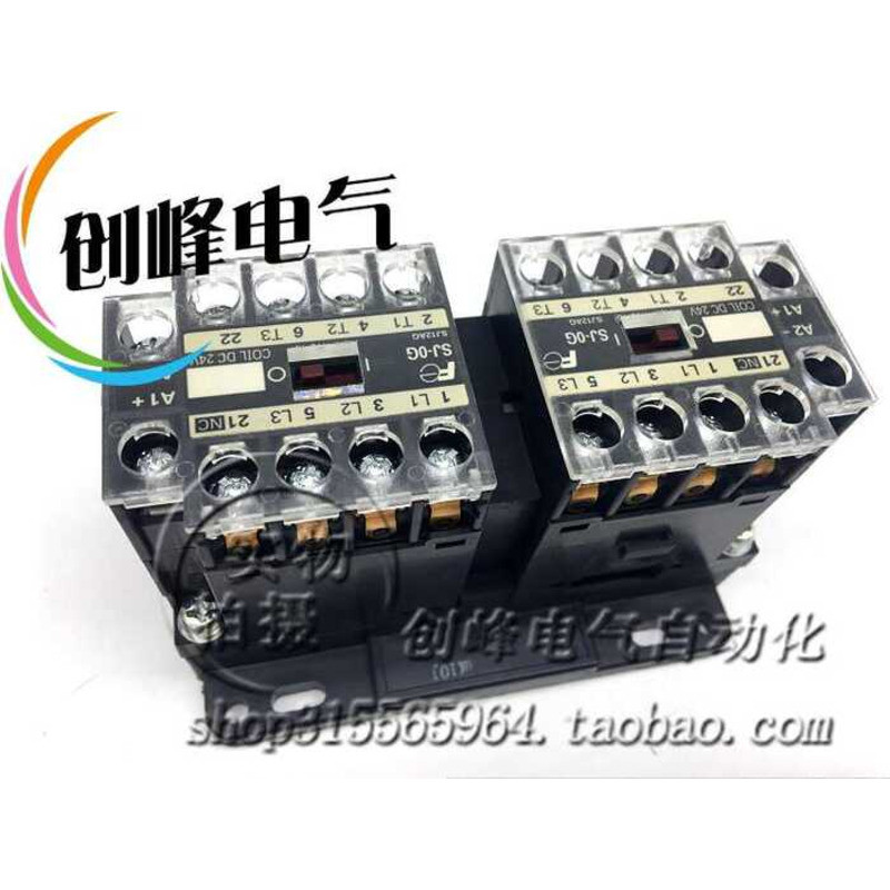 Original Fuji Star-Delta Contactor SJ-0G SJ-OG Double Interlock DC24V ...