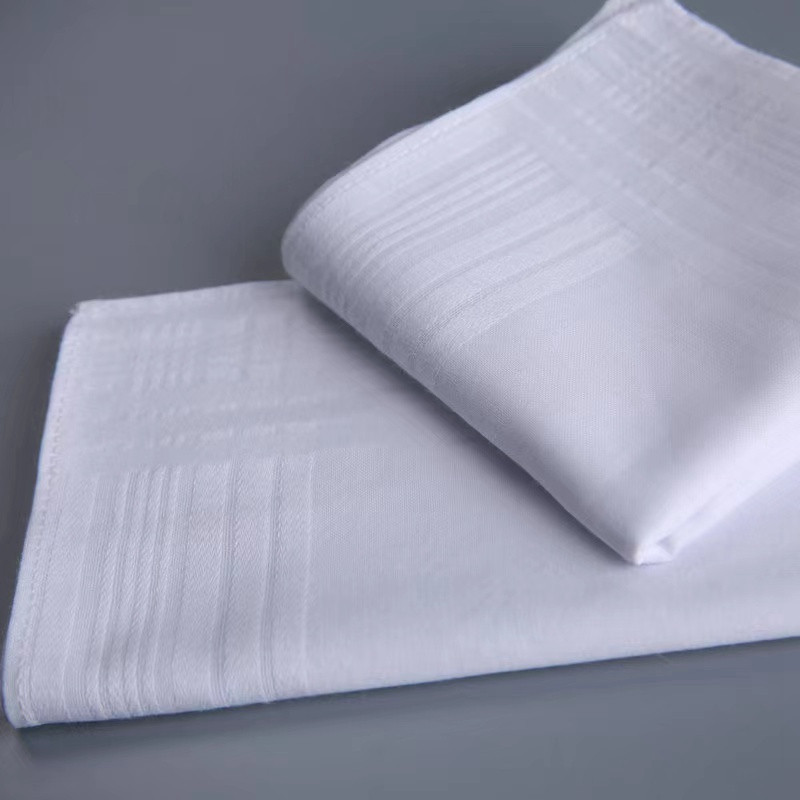 New 6pcs/12pcs Pure White Cotton Panyo Handkerchief Men Gentleman Diy ...