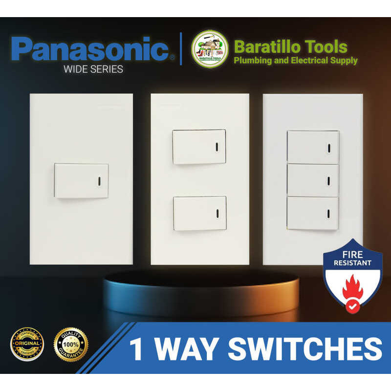 Original Panasonic Wide Series 1 Way Switch - 1, 2, 3 Gang Fdb | Shopee ...