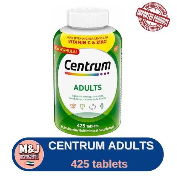 CENTRUM ADULTS Multivitamins, 425 Tablets, For Immunity 205 | Shopee ...
