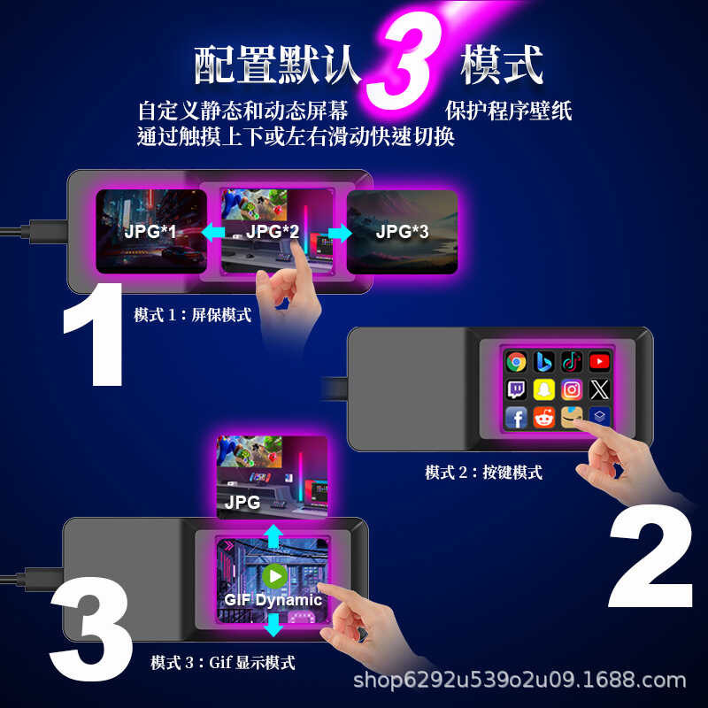 Mirabox Stream Deck Touch Visual Control Panel + Docking Station For ...