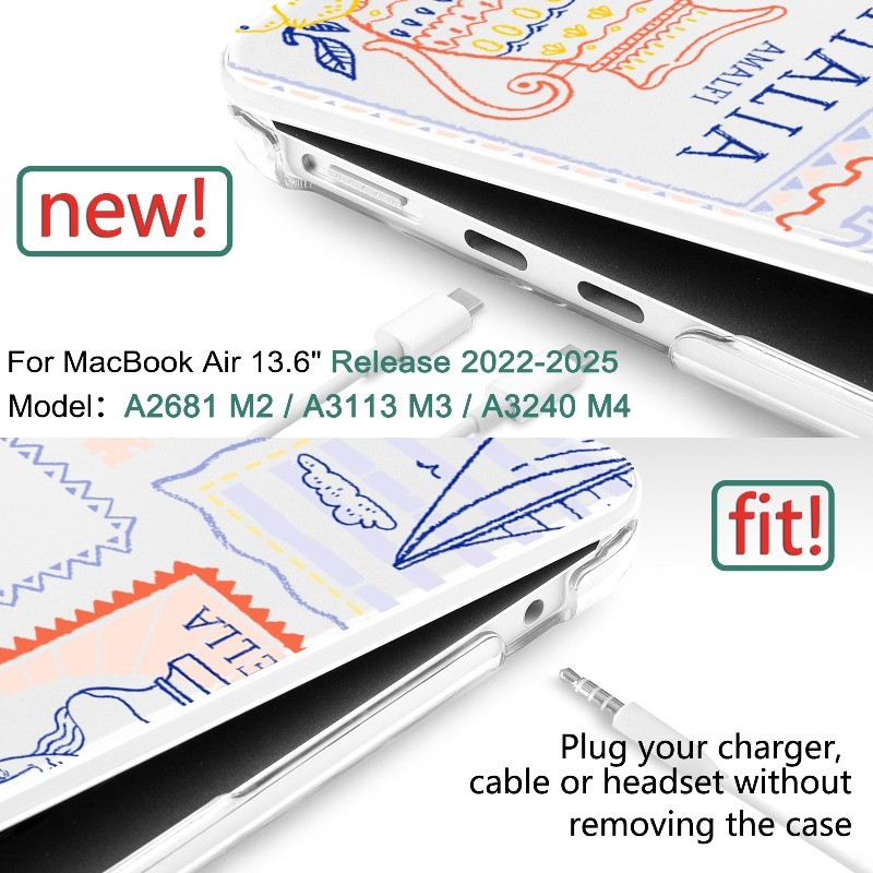 4 In 1 Case for MacBook Pro Air 15 14 16 13" A3240 A3113 A2681 M5 M4 M3 ...