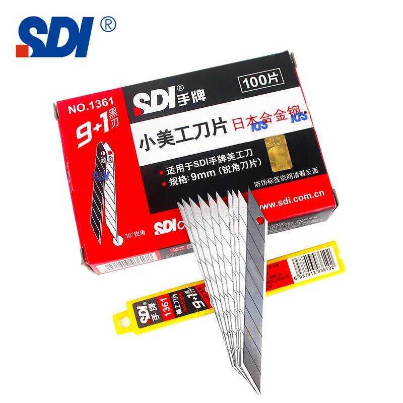 100Pcs SDI 9Mm Japan Sk2 Steel Utility Shoppe Blades 30 Degree Sharp Angle Sier Razor Blade For ...