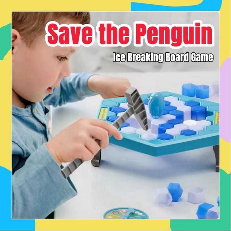 Save Penguin Trap Ice Block Breaker Toys Funny Parent Children Kids ...