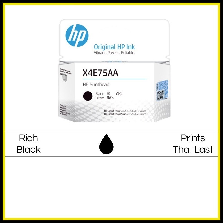 HP Original HP X4E75AA BLACK Inktank Printhead | Shopee Philippines