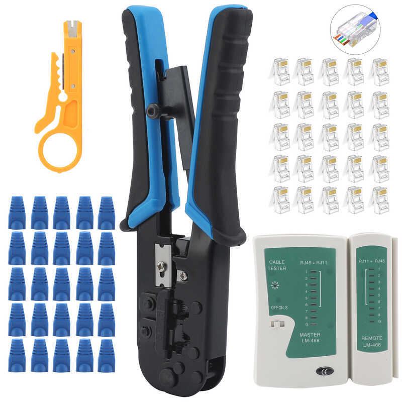Network Cat5e Cat6 RJ45 Crimping 8P6P Ethernet Cable Tester Tool 53 ...