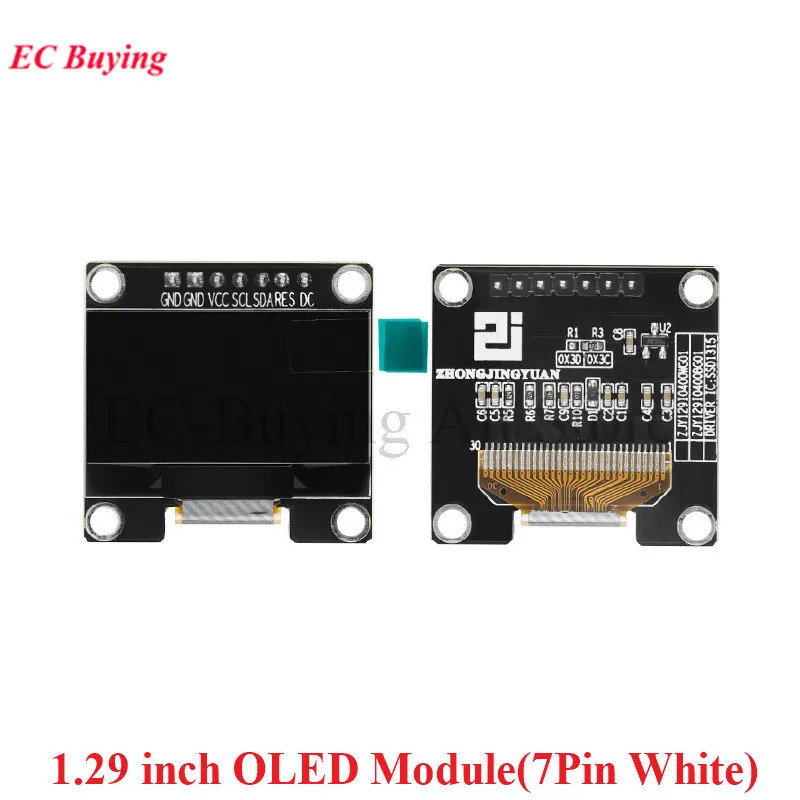 1.29 inch OLED Module 1.29" 12864 Screen White Blue 128X64 OLED LCD LED ...
