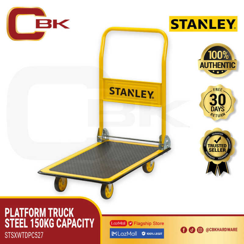 Stanley 150Kg Foldable Steel Platform Truck With Wheels – Heavy-Duty ...