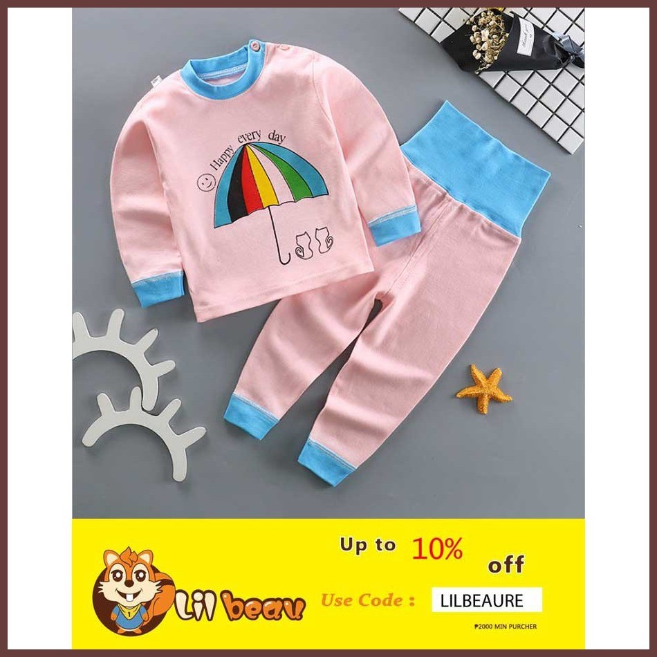 Baby cartoon pattern suit terno Long sleeve high-waiste C700 | Shopee ...