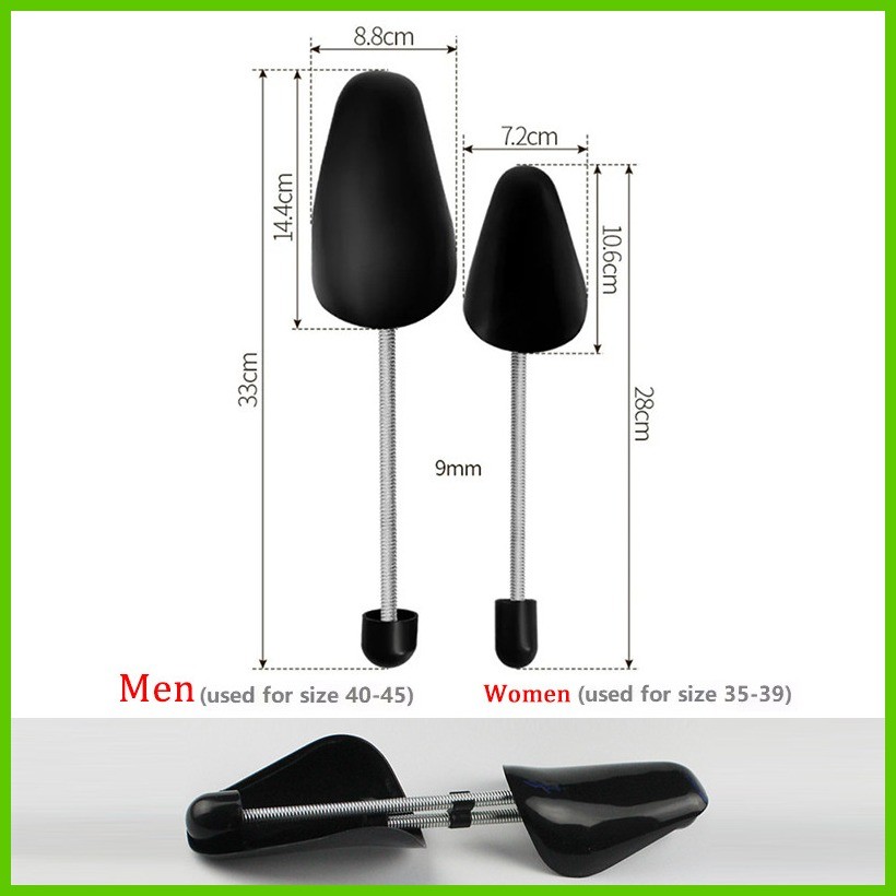 2PCS Plastic Spring Shoe Trees Fixed Fits Support Stretcher Shaper Men ...