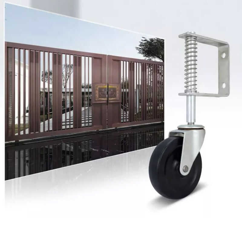 4" Rubber Gate Wheel Spring Loaded Swivel Caster Nylon Roller Heavy ...