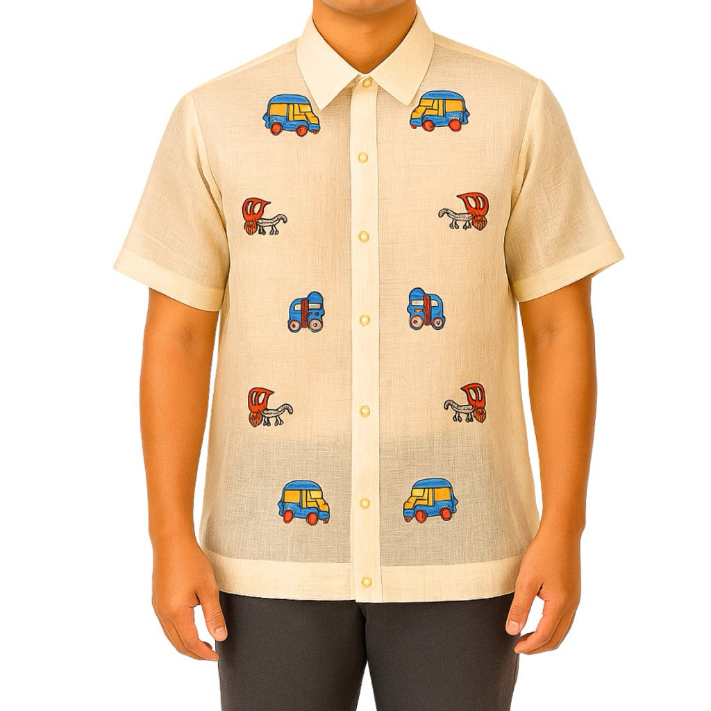 Modern Barong Polo Jacket Embroidery | Piña Jusilyn Top for Men ...