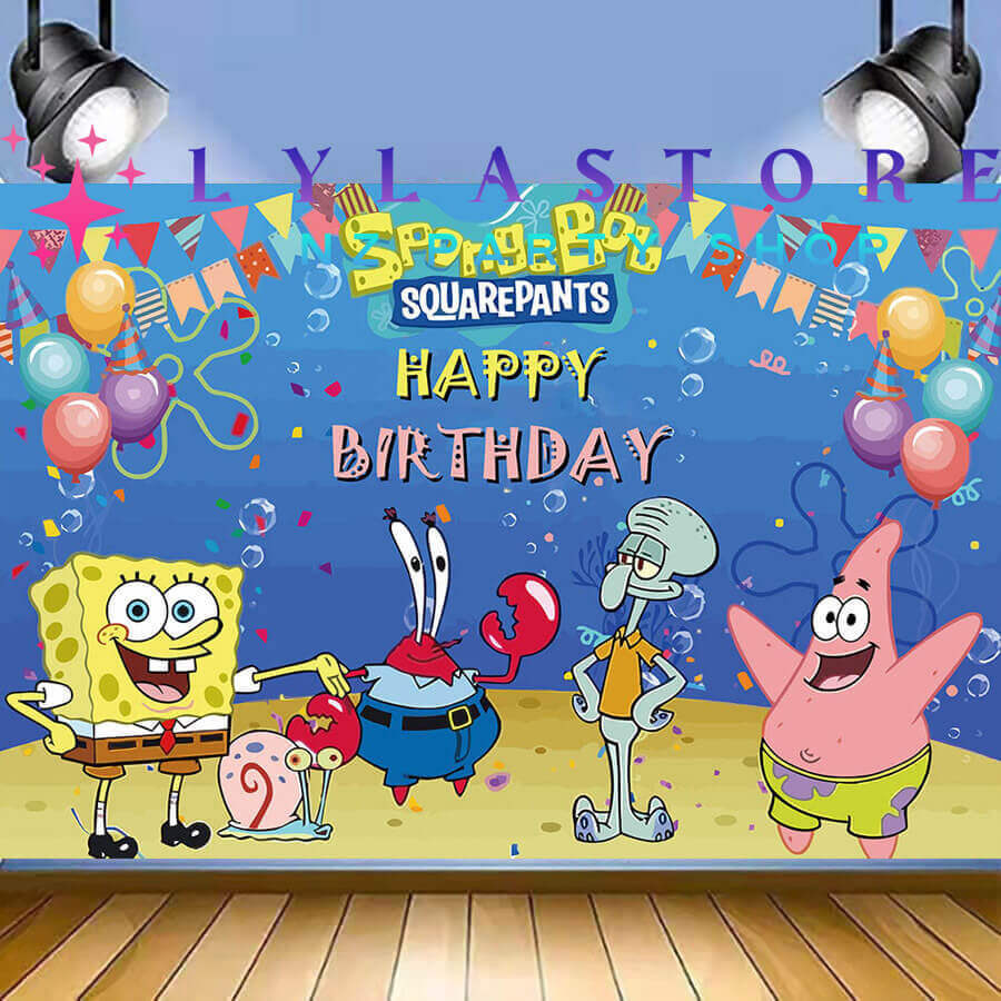 Spongebob Birthday Party Backdrop | Banner - 23 | Shopee Philippines