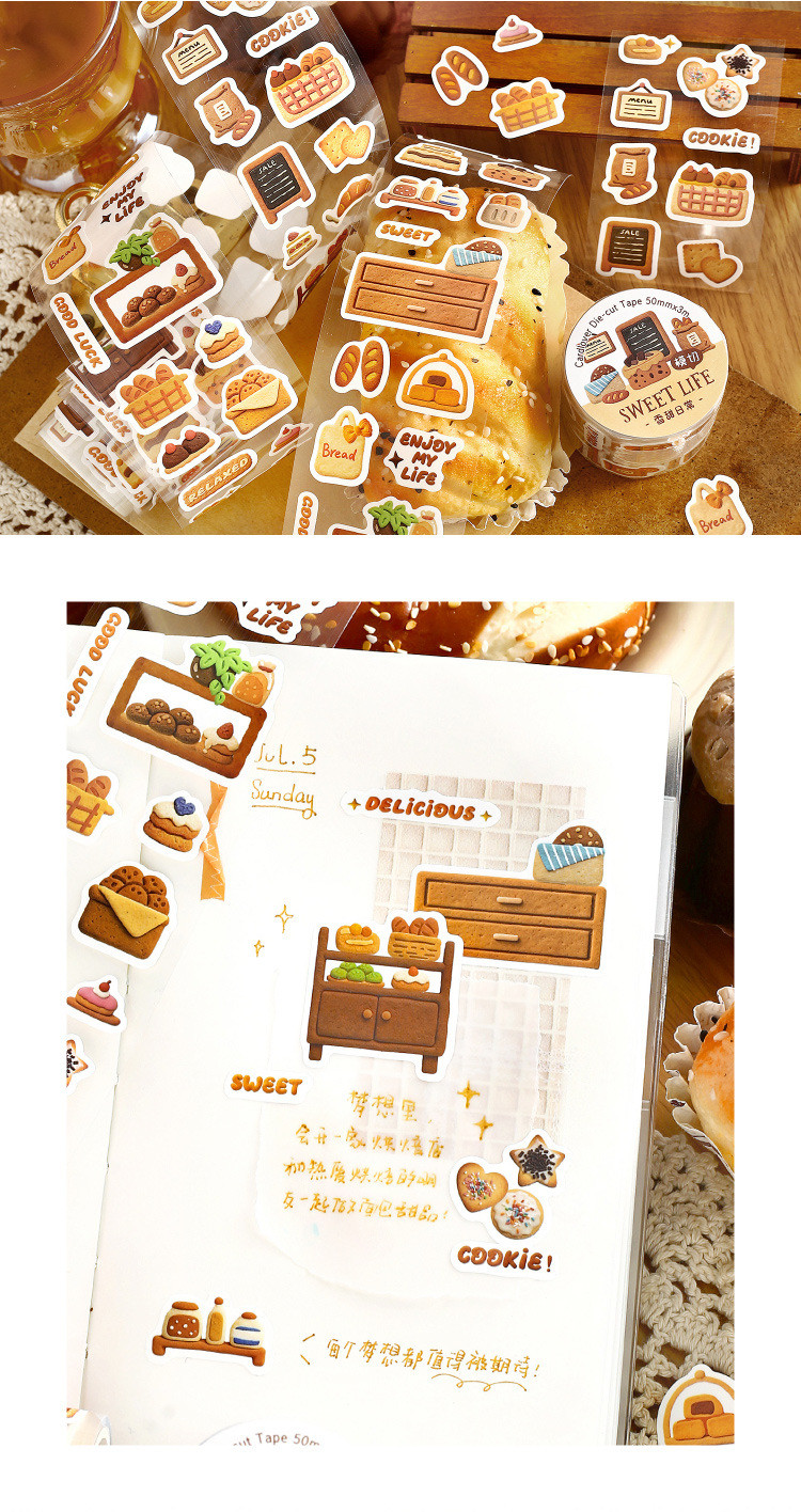 Sweet Life Washi Tape Pre-Cut Aesthetic Stickers for Scrapbooking ...