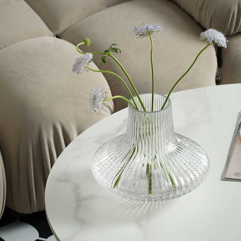 Simple Modern High-Value Transparent Glass Vase Living Room Design ...