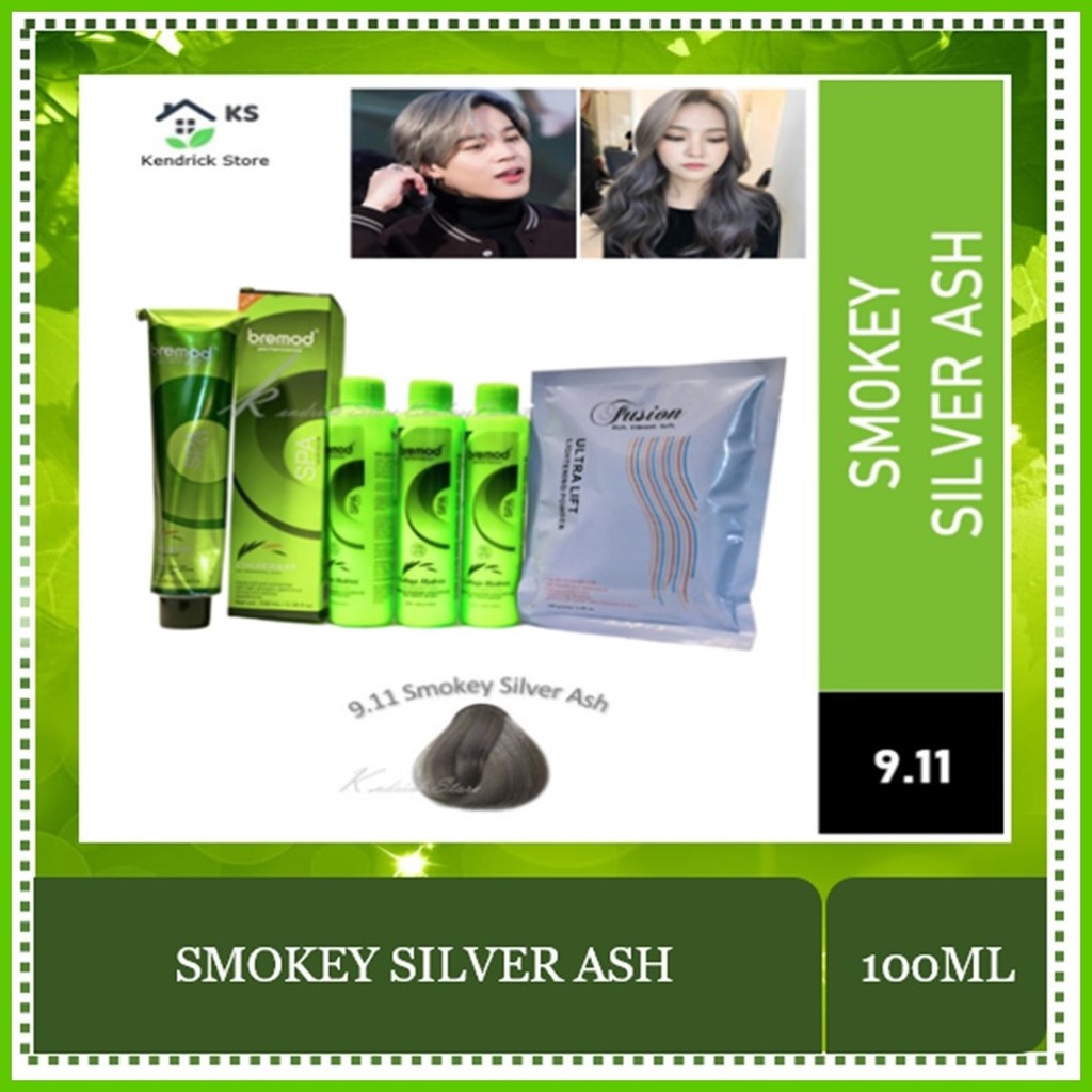 Bremod Hair Color Package (Smokey Silver Ash 9.11) Beauty Hair Care ...