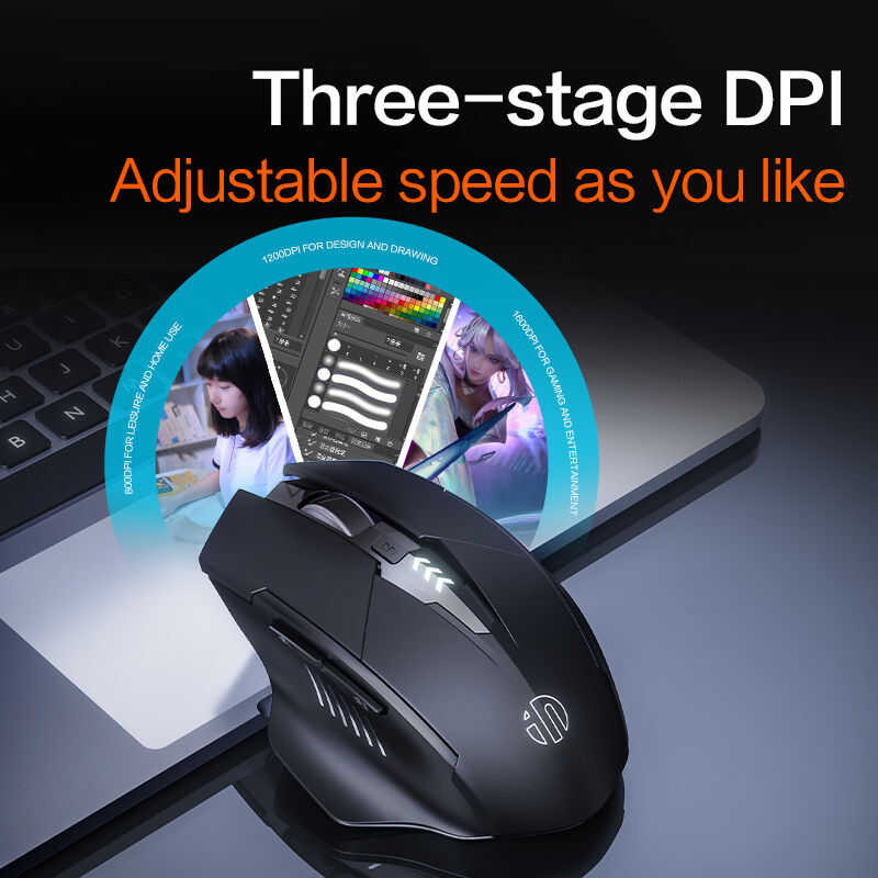 INPHIC A1 Wireless Bluetooth Tri-mode Mouse Rechargeable Office Silent ...