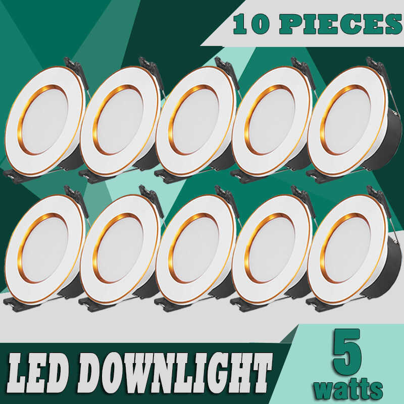 LED Downlight 5W Tri-Color Ceiling Light Recessed 2 Pin 220V Bulb Ilaw ...