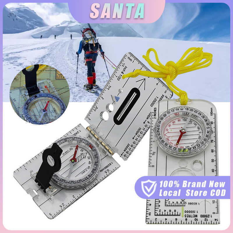 Orienteering Compass Lightweight Baseplate Map With Magnifying Glass ...