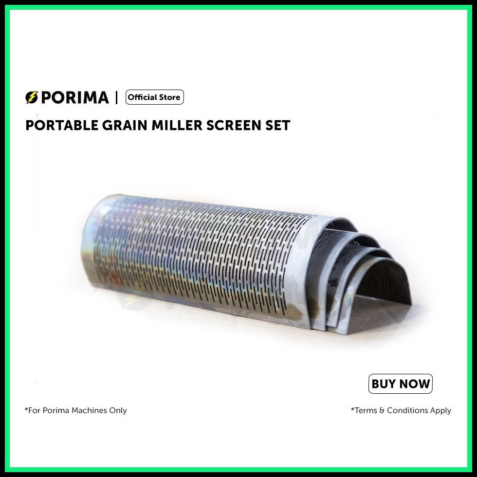 Porima Portable Grain Miller Screen Set (For Portable Grain Miller ...